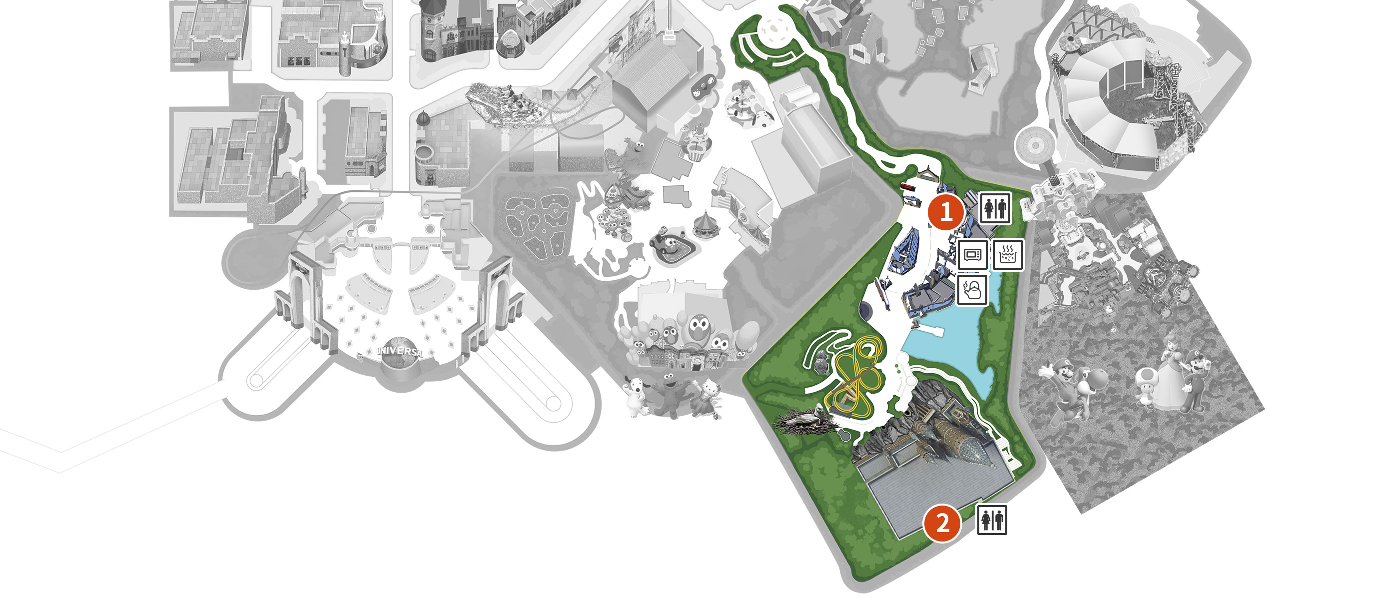 Universal Studio Map Harry Potter