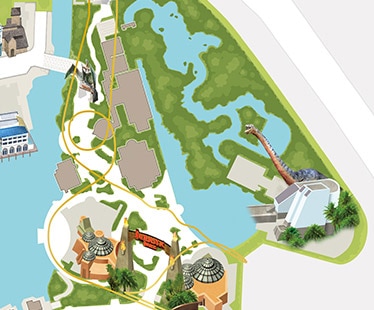 Jurassic Park The Ride Map